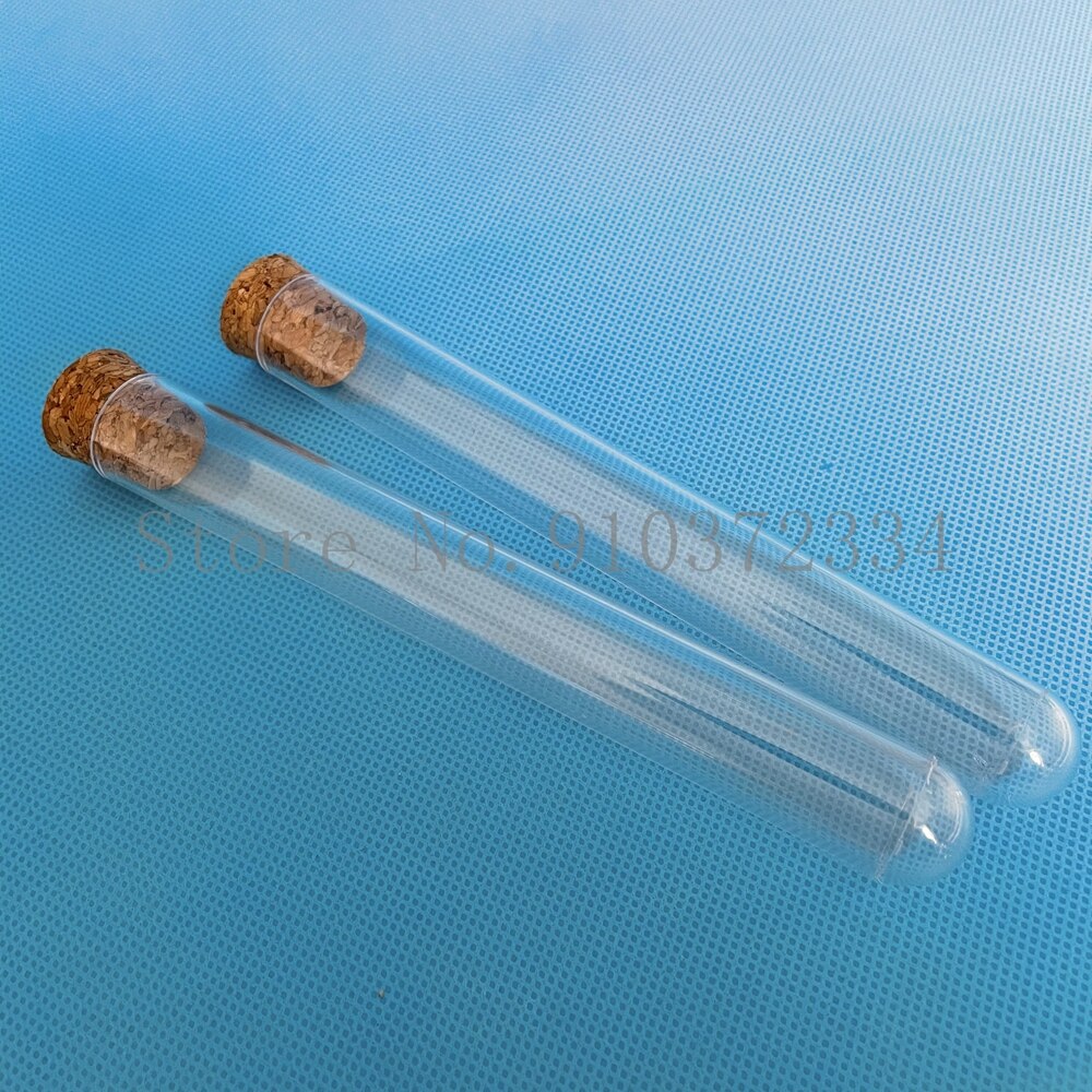 50pcs 20x150mm Transparent Plastic Test Tube with ... – Grandado