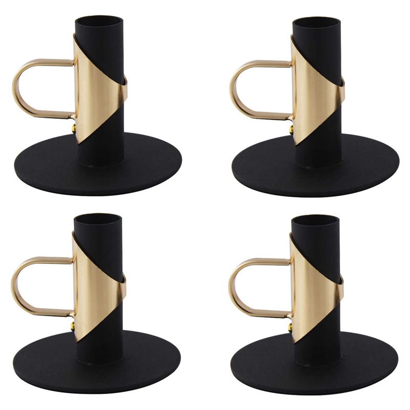 4PCS Candle Holders for Taper Candles with Handle,... – Grandado