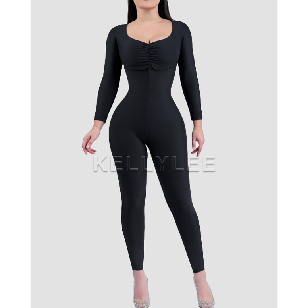 Tight Shaped Up Long-Sleeve Fajas Colombianas Fron... – Vicedeal