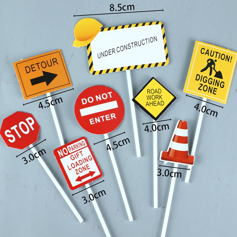 1set Construction Party Cake Toppers Multi Bulldoz... – Grandado