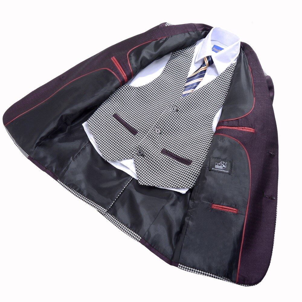 Conjunto de Blazers rojos con entramado para niño,... – Grandado