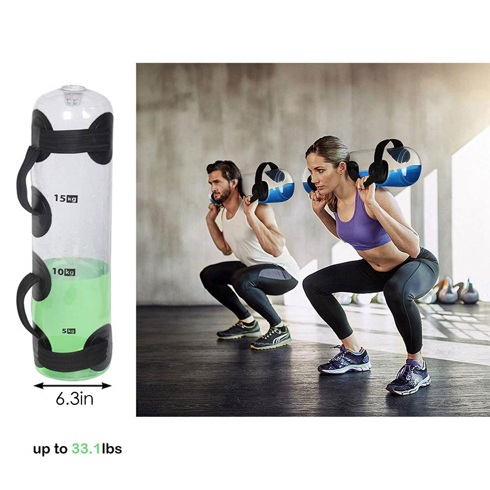 15KG Water Power Bag Home Fitness Aqua Bags Weight... – Vicedeal