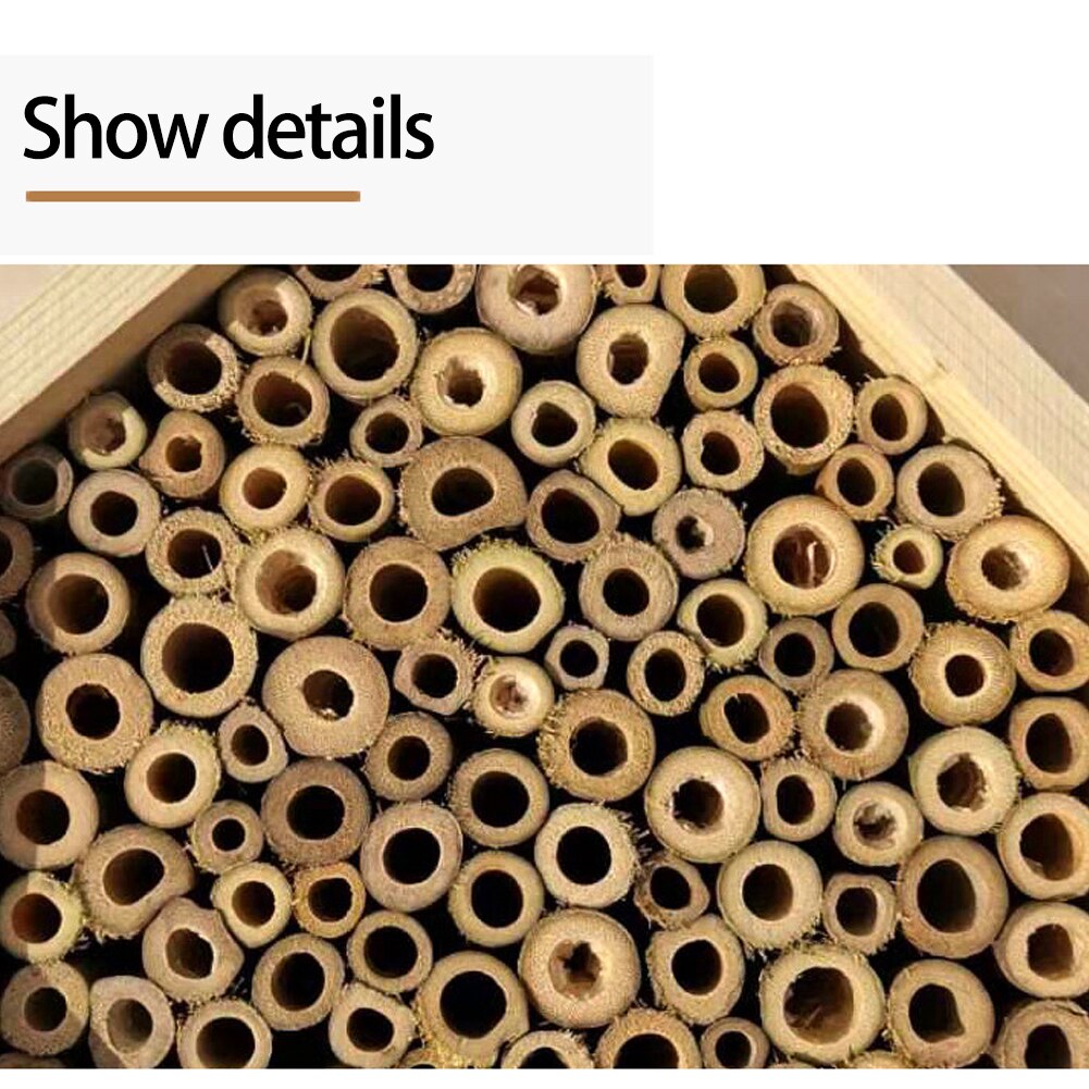 Mason Bee House - Handmade Natural Bamboo Bee Hive... – Grandado