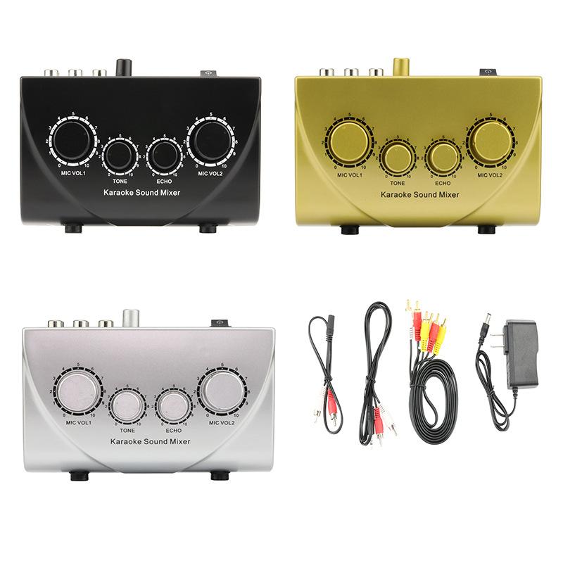 Karaoke Sound Mixer Audio System Dual Mic Input Po... – Grandado