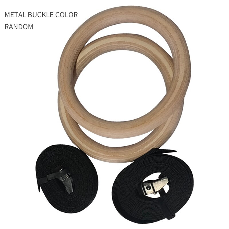 Birch Ring Set 28mm Ring Wooden Gymnastic Ring wit... – Grandado