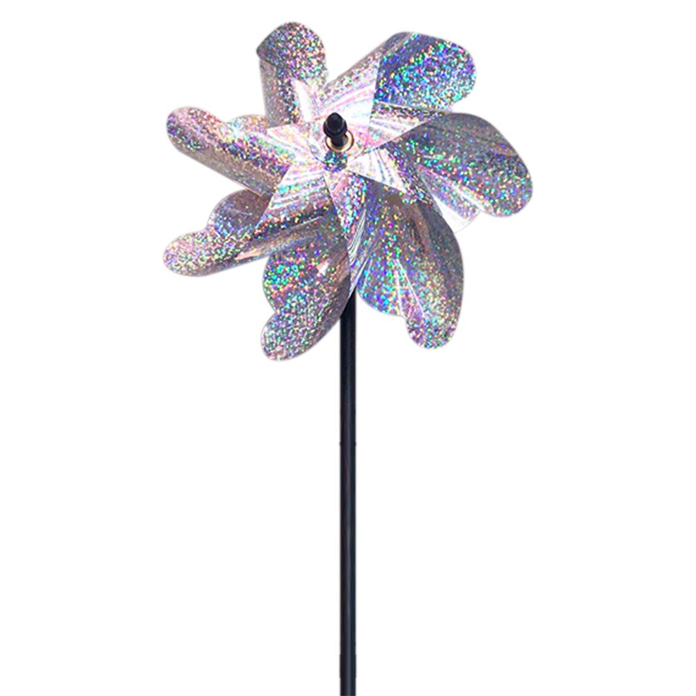 Garden Bird Repeller Pinwheels Reflective Sparkly Vicedeal
