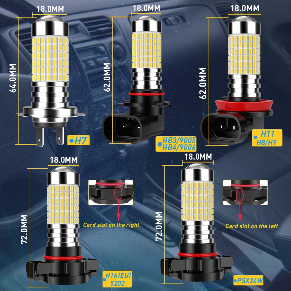 Mini phares de voiture Led H7 6000K, ampoule unive... – Grandado