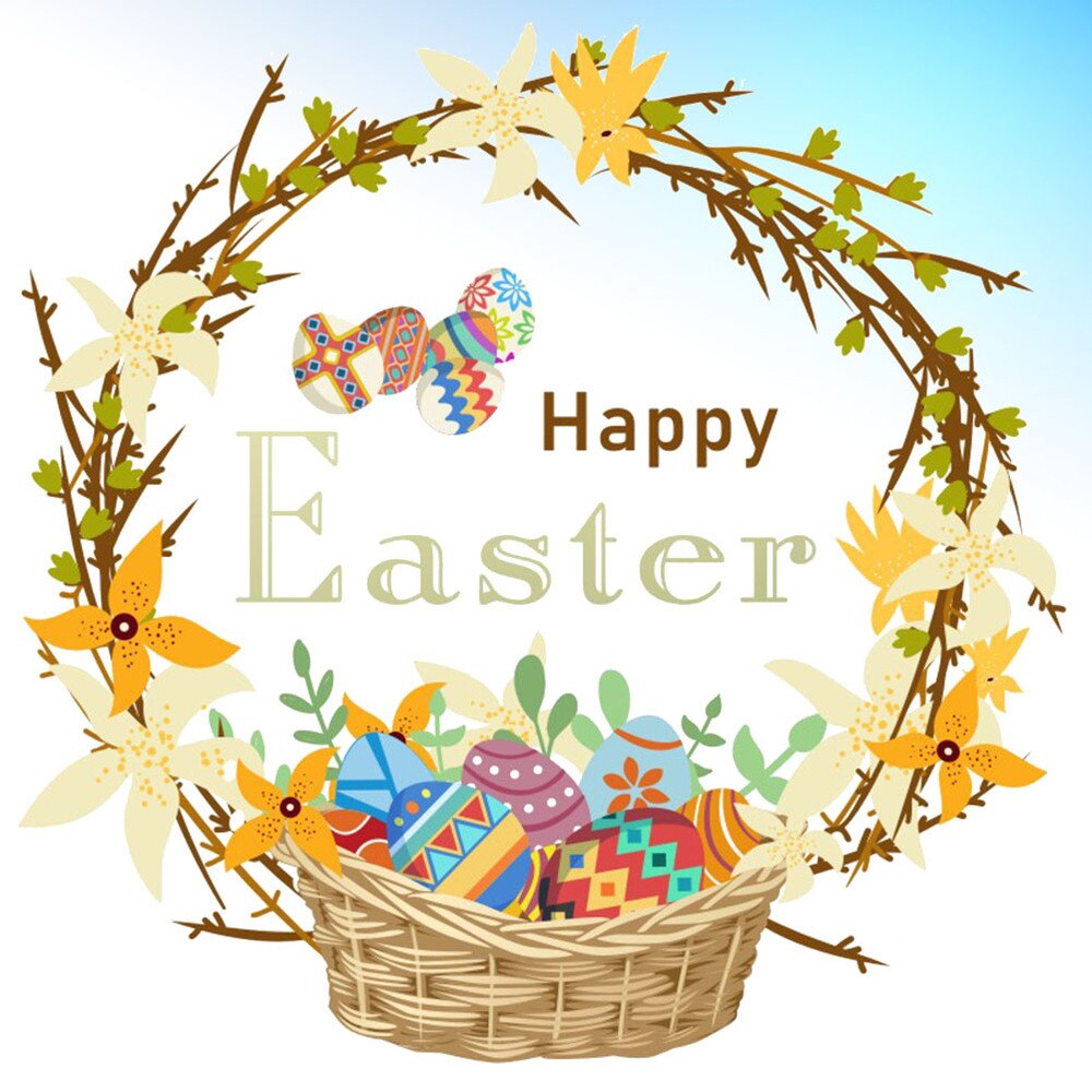 48cm Easter Showcase Sticker Flower Basket Glass S... – Grandado