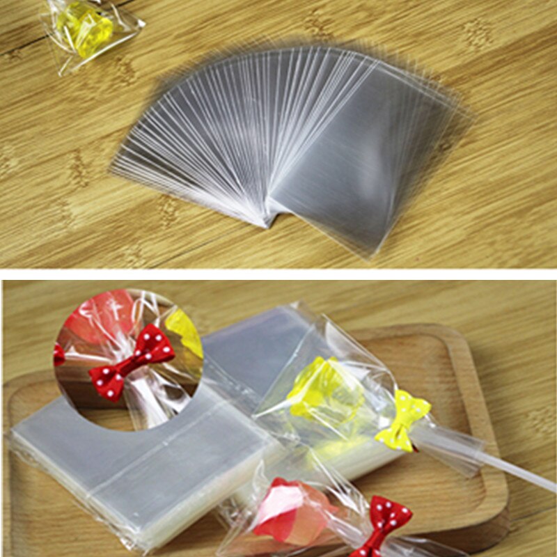 100pcs Transparent Candy Bag Flat Top Open Lollipo... – Grandado