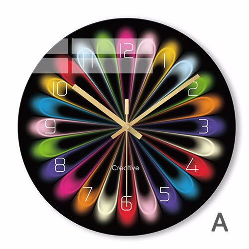 Colorful Rainbow Quartz Wall Clock Modern Fantasti... – Vicedeal