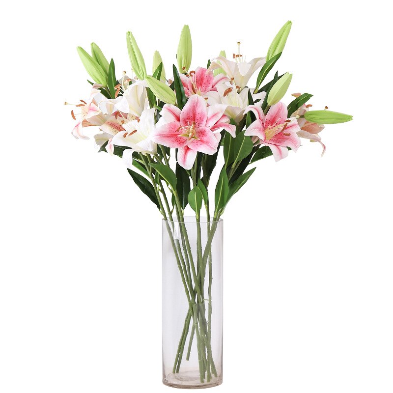 Outdoor Decor 1 Bouquet of Lily Flower Artificial ... – Grandado