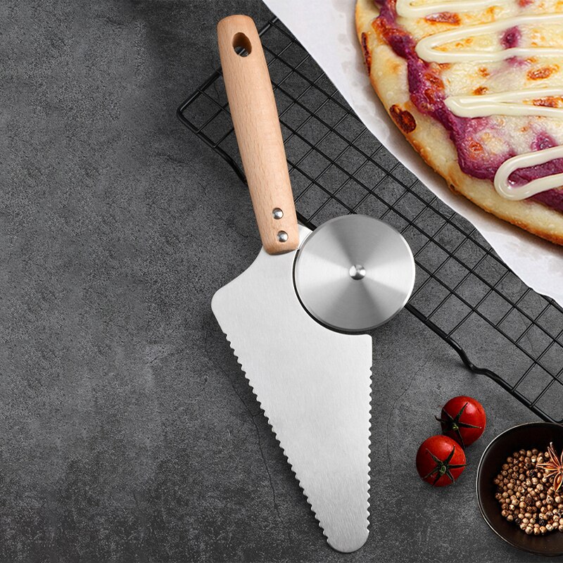 2 In 1 Pizza Cutter Divider Pizza Schop Pie Server... – Vicedeal
