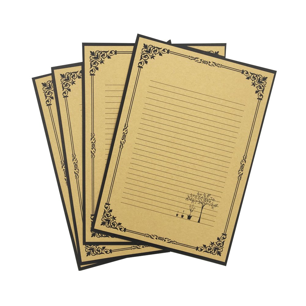 Vintage Stationery Paper 8 Pack Antique Retro Line... – Vicedeal