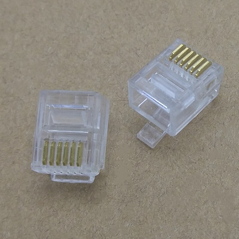 100 Pcs RJ11 6P6C Modulaire Plug Telefoon Connecto... – Vicedeal
