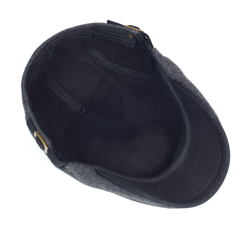 Big Size Newsboy Cap Men Winter Wool Thick Warm Vi... – Grandado