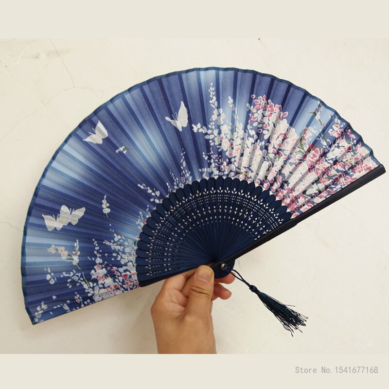 1pc/Japanese bamboo imitation silk female fan fold... – Grandado