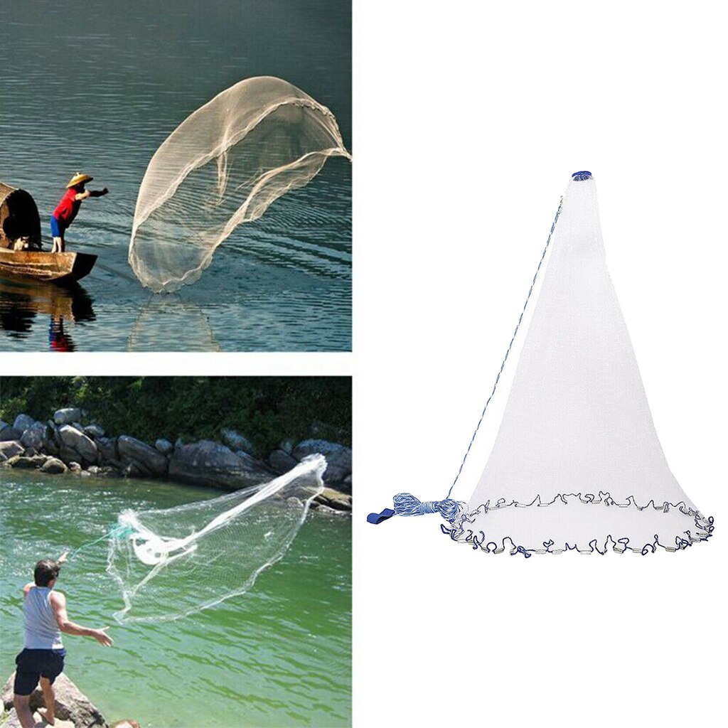 8/10/12/16FT Diameter Saltwater Fishing Cast, Net ... – Vicedeal