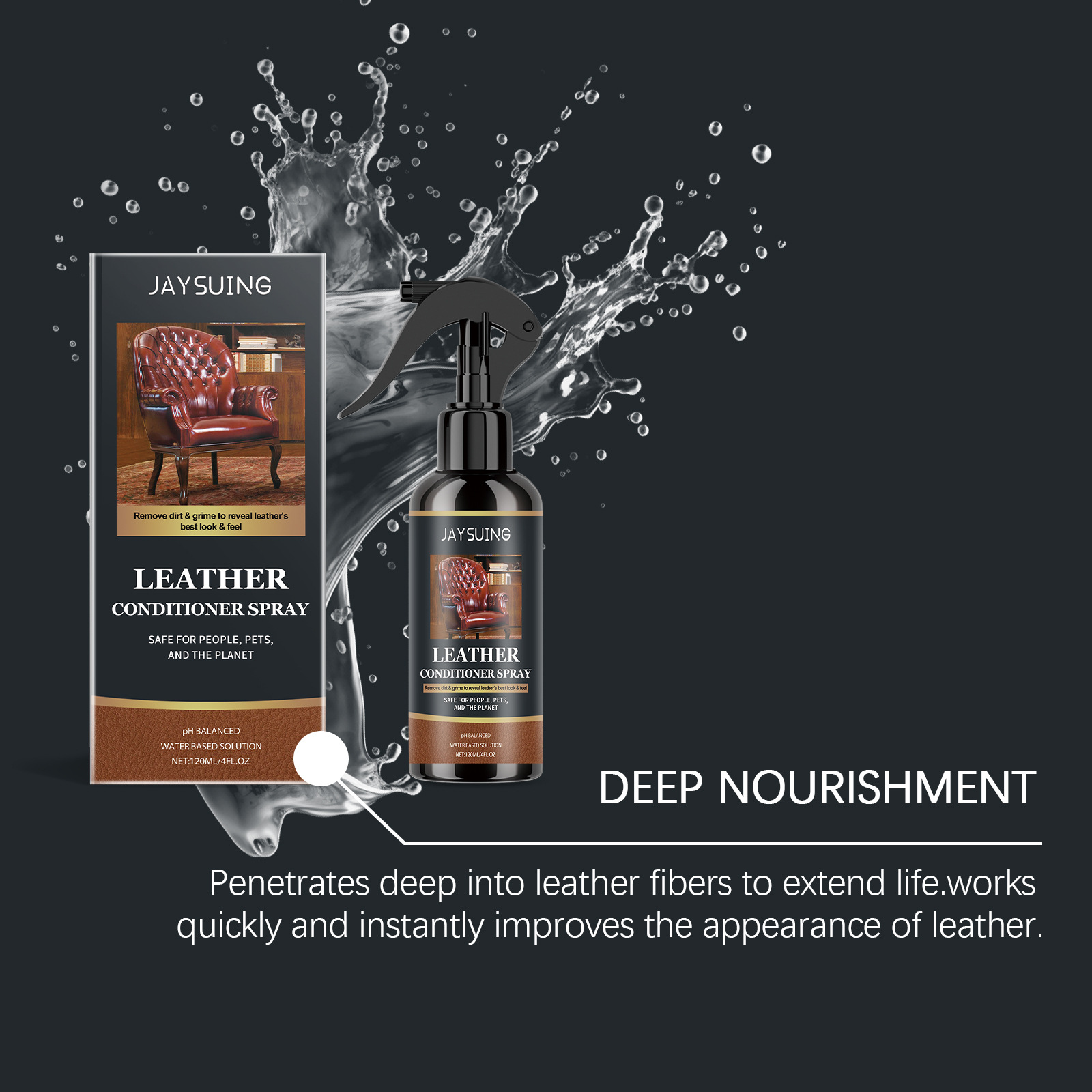 120ml Leather Cleaner & Conditioner Spray - Helps ... – Vicedeal