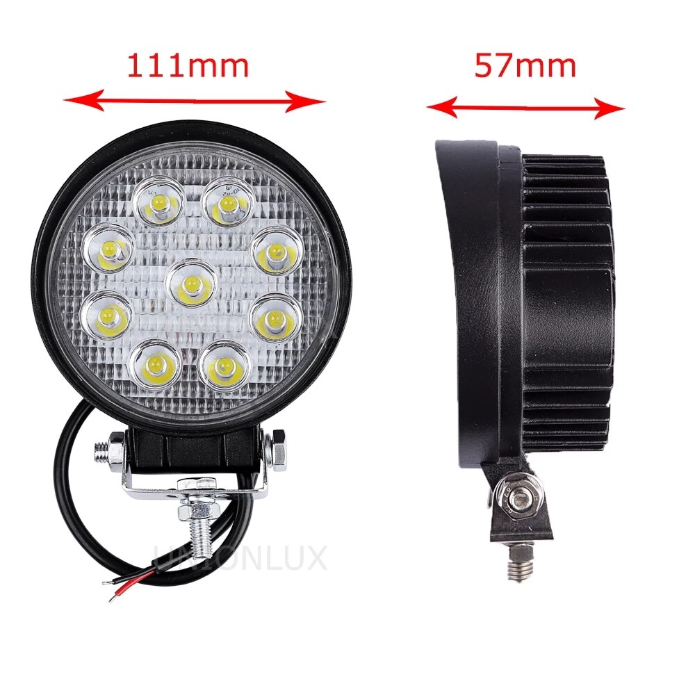 Paar 27w 48w Runde Platz 4 zoll Offroad LED arbeit... – Grandado