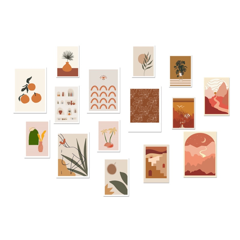 15 Pcs Ins Style Decoration Cards Painting Graph B... – Grandado