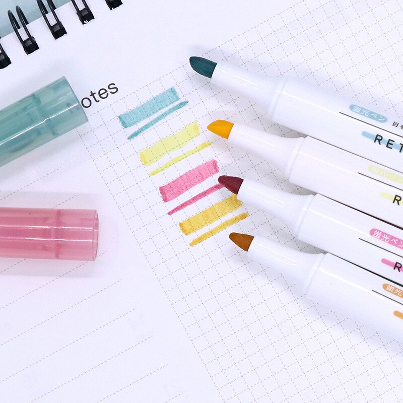Morandi Color Large Capacity Highlighter Pen Set O... – Grandado