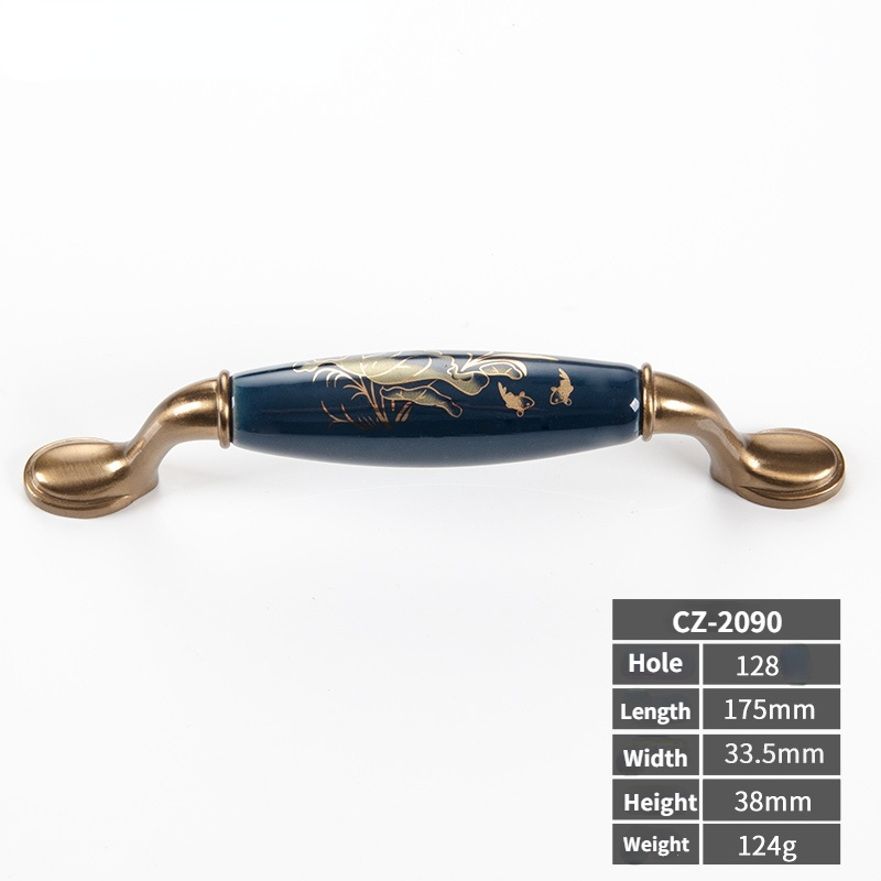 Navy blue/Ceramic Door Handles European Antique Fu... – Grandado