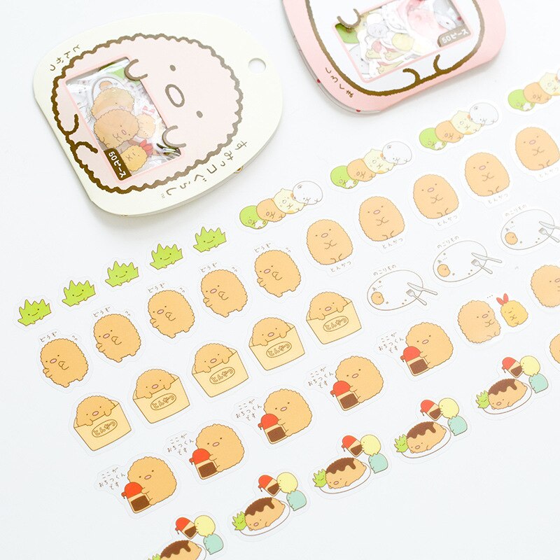 50piece/pack Corner Bio Cartoon Animal Diary Stati... – Grandado