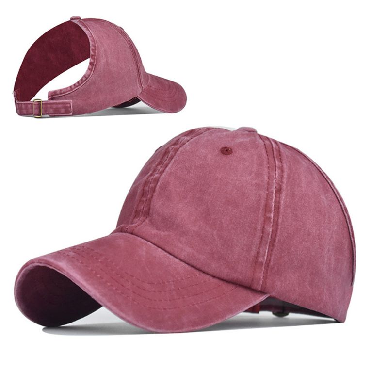 Unisex Vintage Washed Cotton Baseball Cap Half Emp... – Grandado