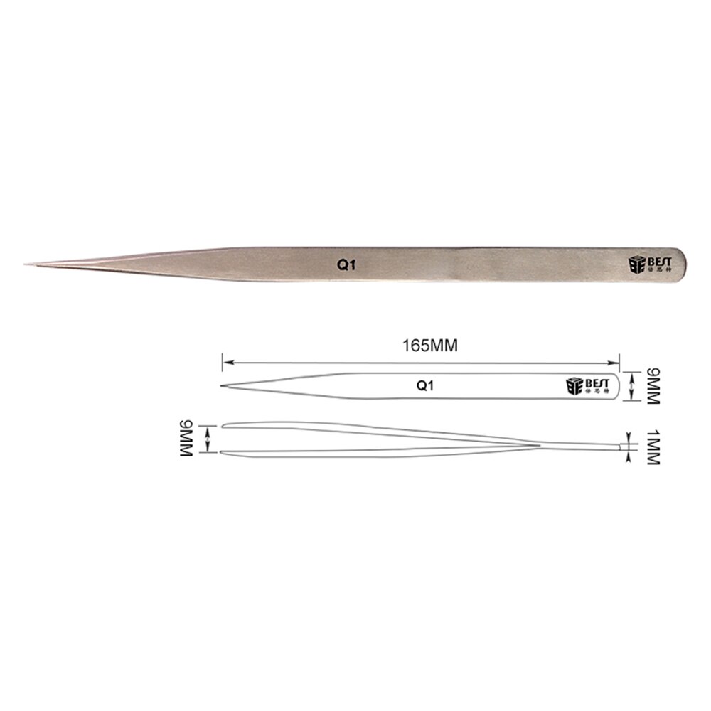 1Pcs Stainless Steel Straight Tweezers Anti-static... – Vicedeal