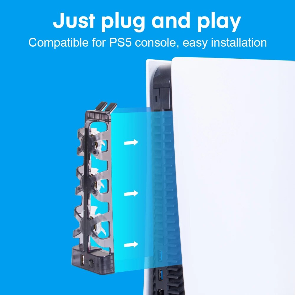 Host Cooling 3-Fan Cooler For PS5 Super Cooling Fa... – Vicedeal