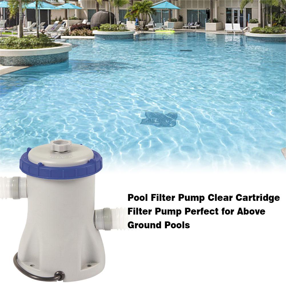 Pool Filter Pump 330 Gallons EU Plug Clear Cartrid... – Vicedeal