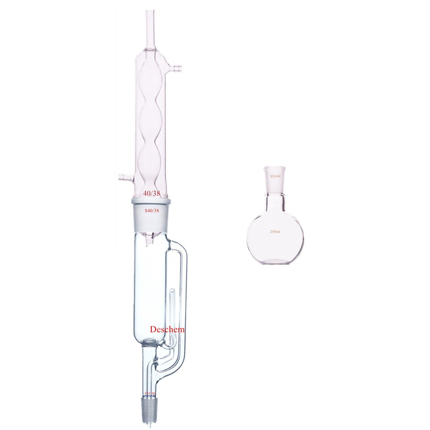 250 ml, 24/40, extracción de Soxhlet de laboratori... – Grandado