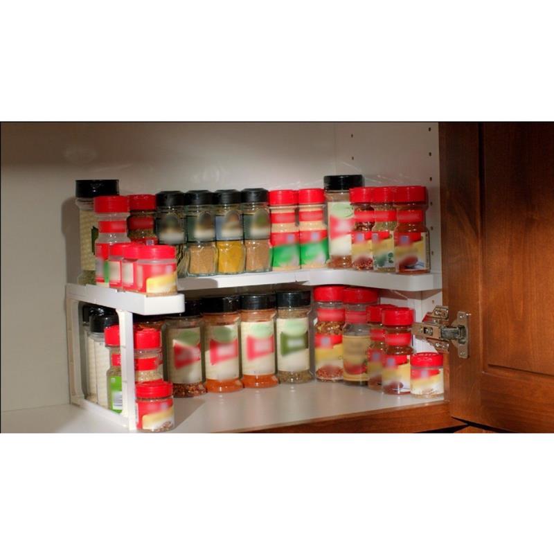 2 Layers Kitchen Storage Shelf Cabinet Cupboard Or... – Grandado