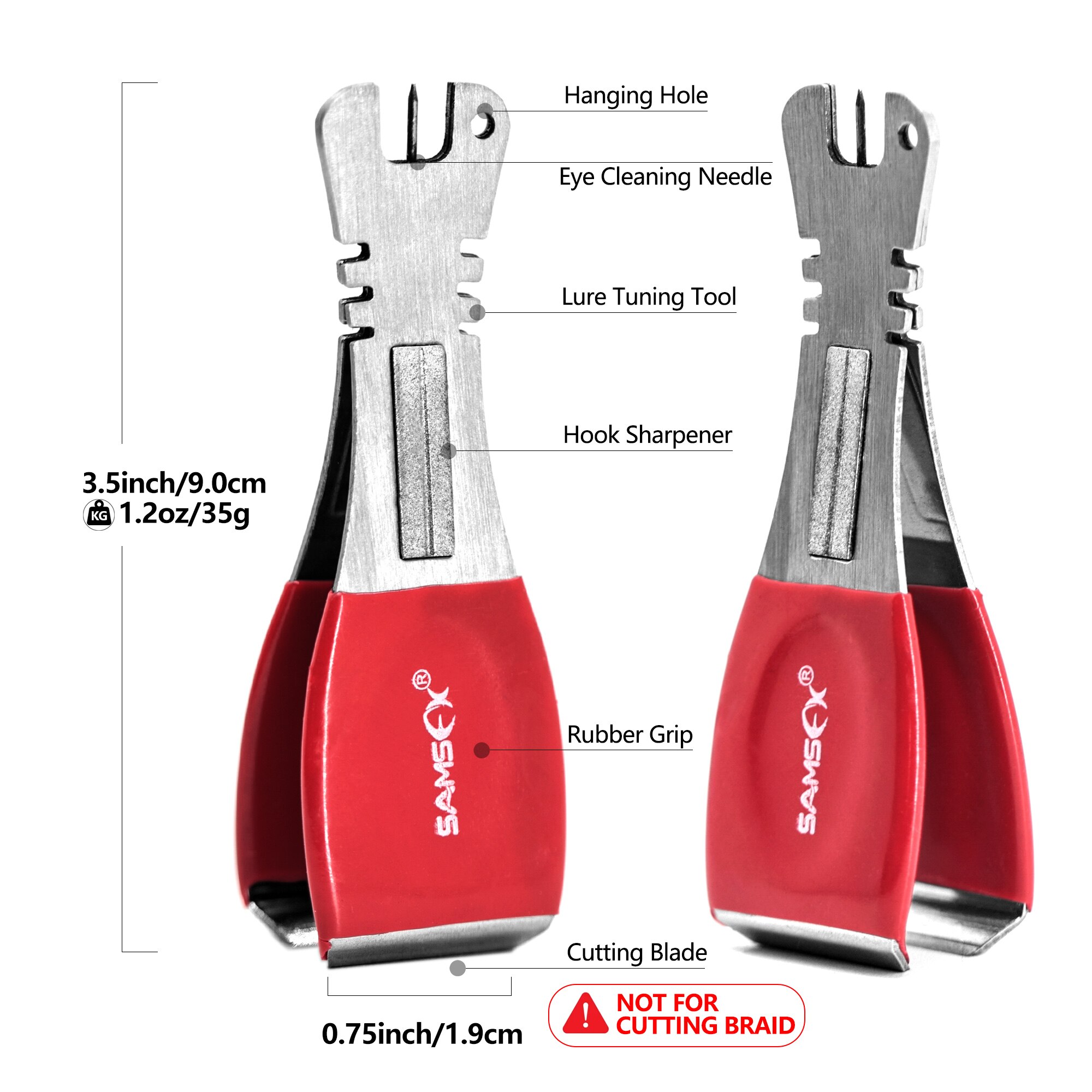 SAMSFX Fly Fishing Tools Combo Big Nippers with Re... – Grandado