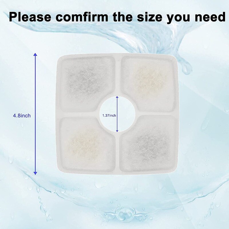 12 Stuks Kat Fontein Filters,Triple Filtratie Syst... – Vicedeal