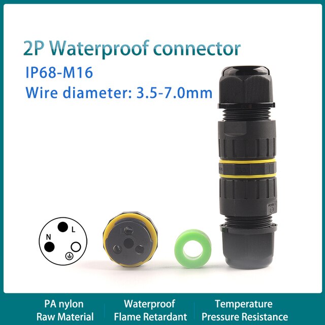 M16 IP68 Waterproof Connector 2/3 Pin Electrical T... – Vicedeal