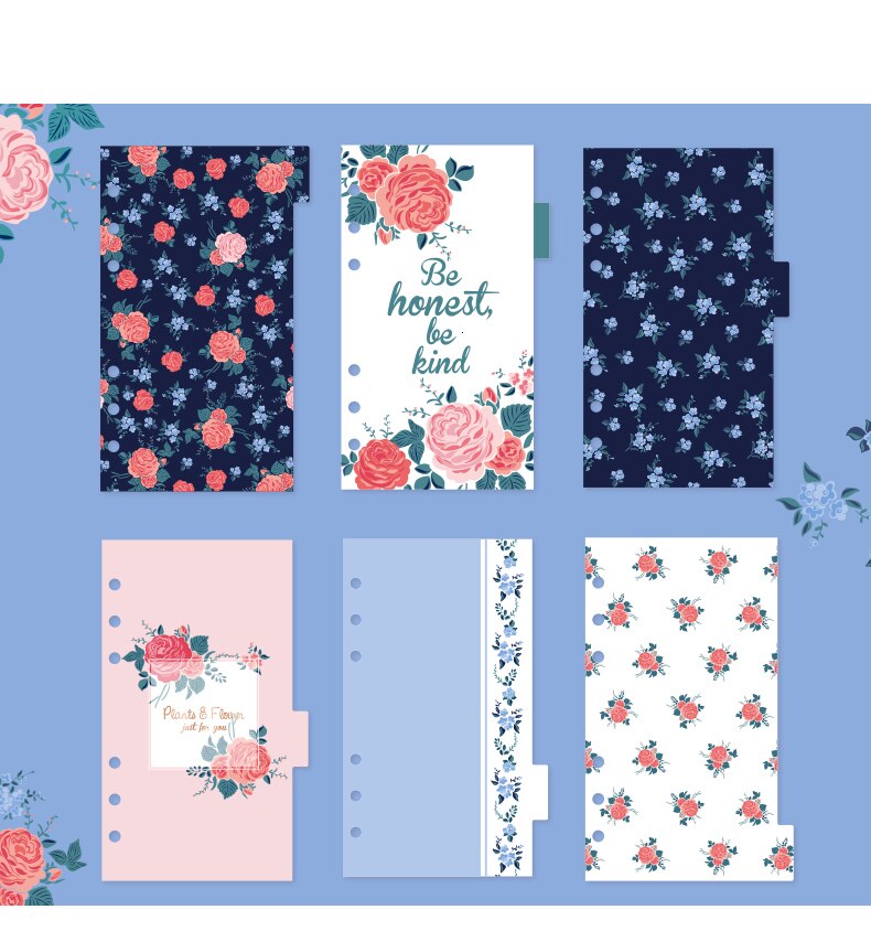 6 pcs/set Rose Series Dividers Paper indexes Perso... – Vicedeal