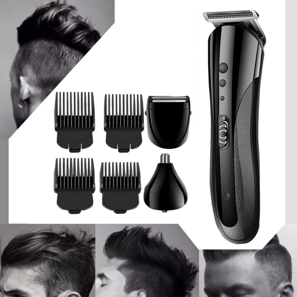 Multifunction Man Hair Trimmer EU plug Carbon Steel Shaver Rechargeable ...