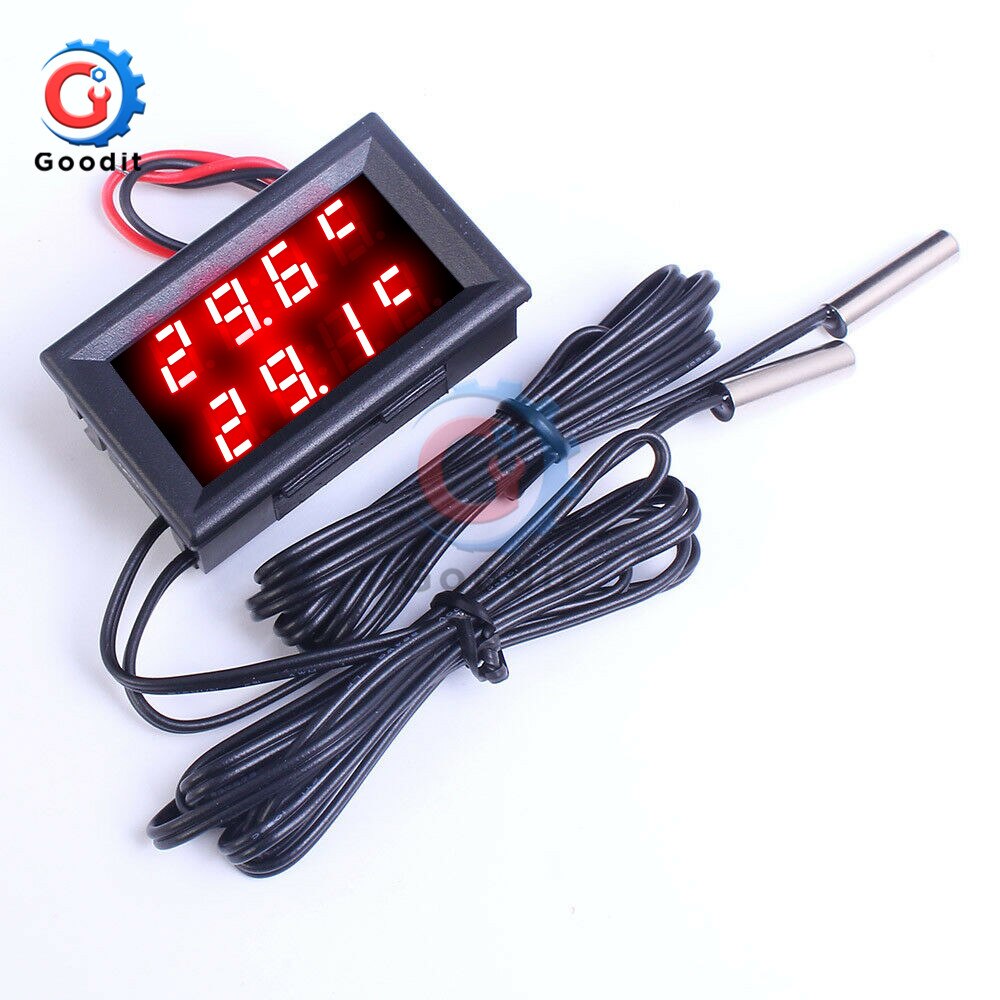 Mini LED Dual Display Digital Thermometer DC 4V-28... – Grandado