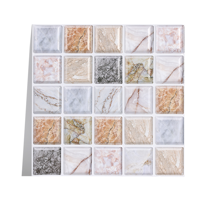 12Pcs 3D Mozaïek Tegel Muur Sticker Zelfklevende M... – Vicedeal