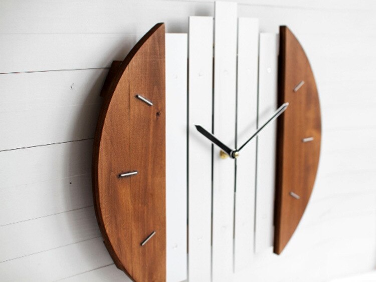 Wooden wall clock modern vintage country bedroom l... – Vicedeal