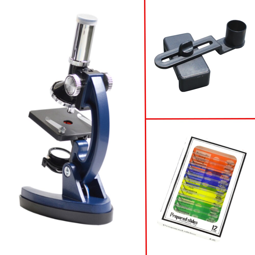 Chanseon 100X 600X 1200X Microscope For Kids Students LED Metal ...