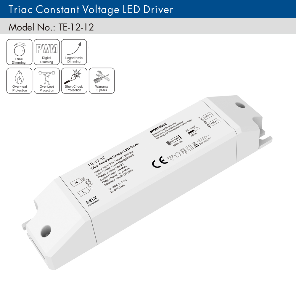 Triac LED Driver Dimmable Constant Voltage 1CH 12W... – Vicedeal