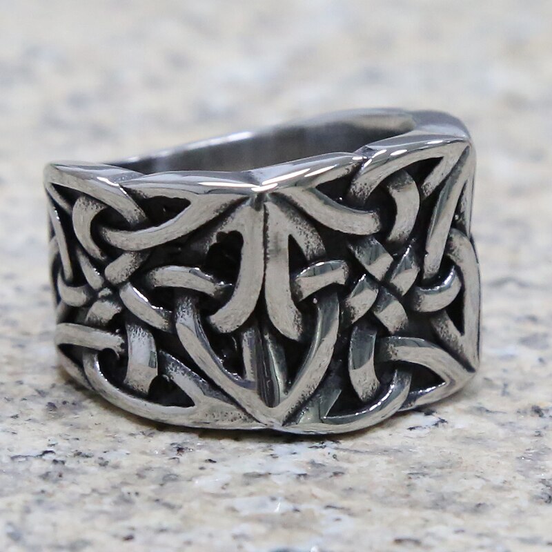 Vintage Celtic Knot Rings Men's Heavy Viking Nordi... – Grandado