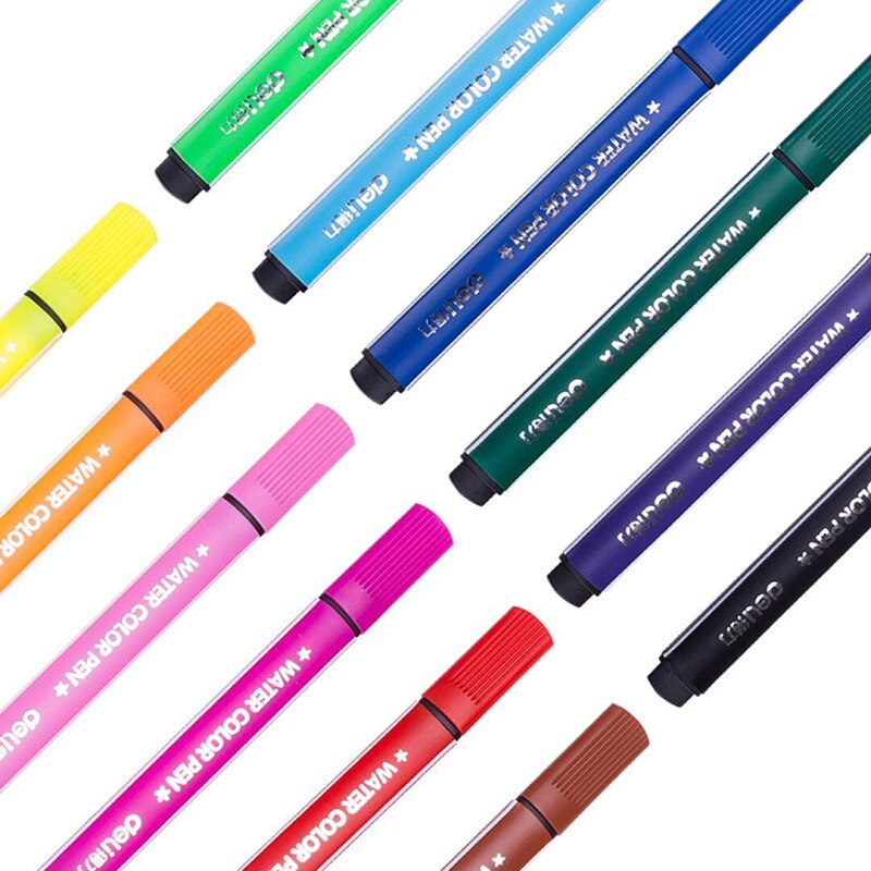 12 Colors Watercolor Pen Color Pen Art Marker Draw... – Vicedeal