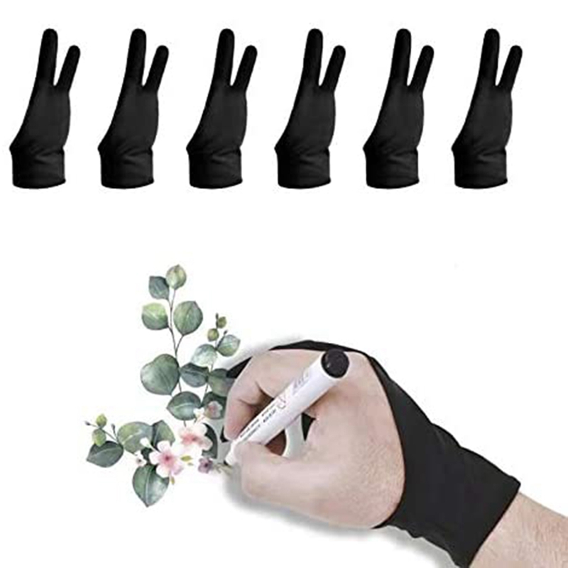 Two Finger Artist Glove 6PCS, Anti Smudge Drawing ... – Grandado