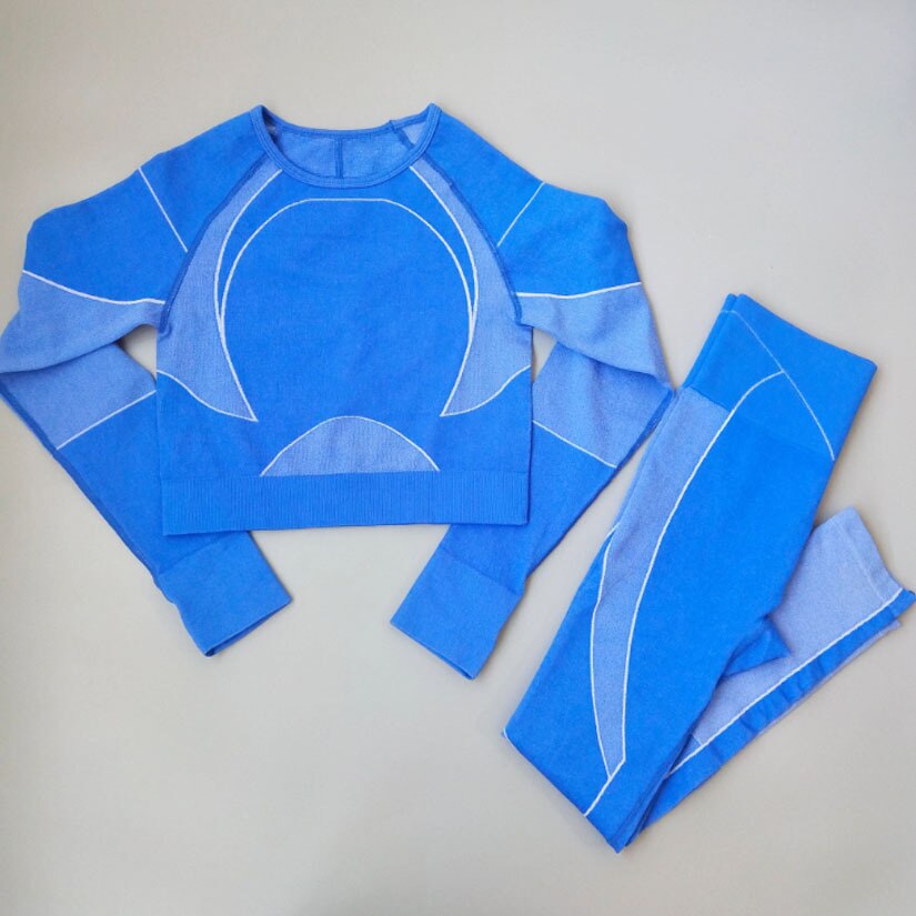 Seamless Workout Gym Yoga Set Wives 2 Piece Long S... – Vicedeal