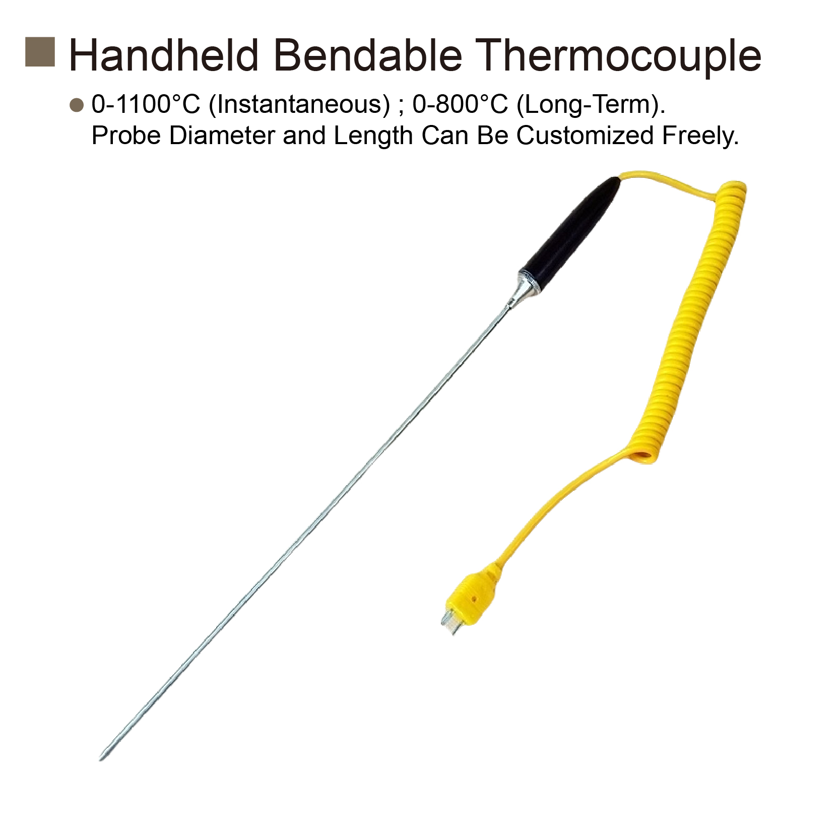 Handheld Flexible K Type Thermocouple Probe WRNK-1... – Grandado