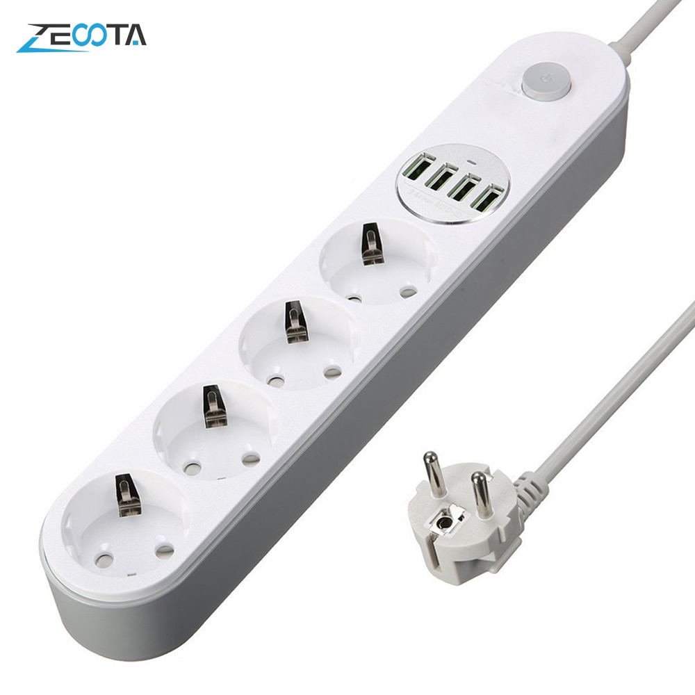 Meerdere Power Strip Surge Protector 4 Eu Plug Sto... – Vicedeal