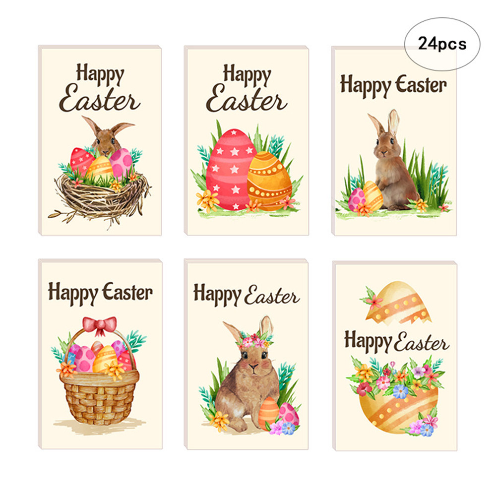 24pcs/set Vintage Easter Greeting Cards with Envel... – Grandado